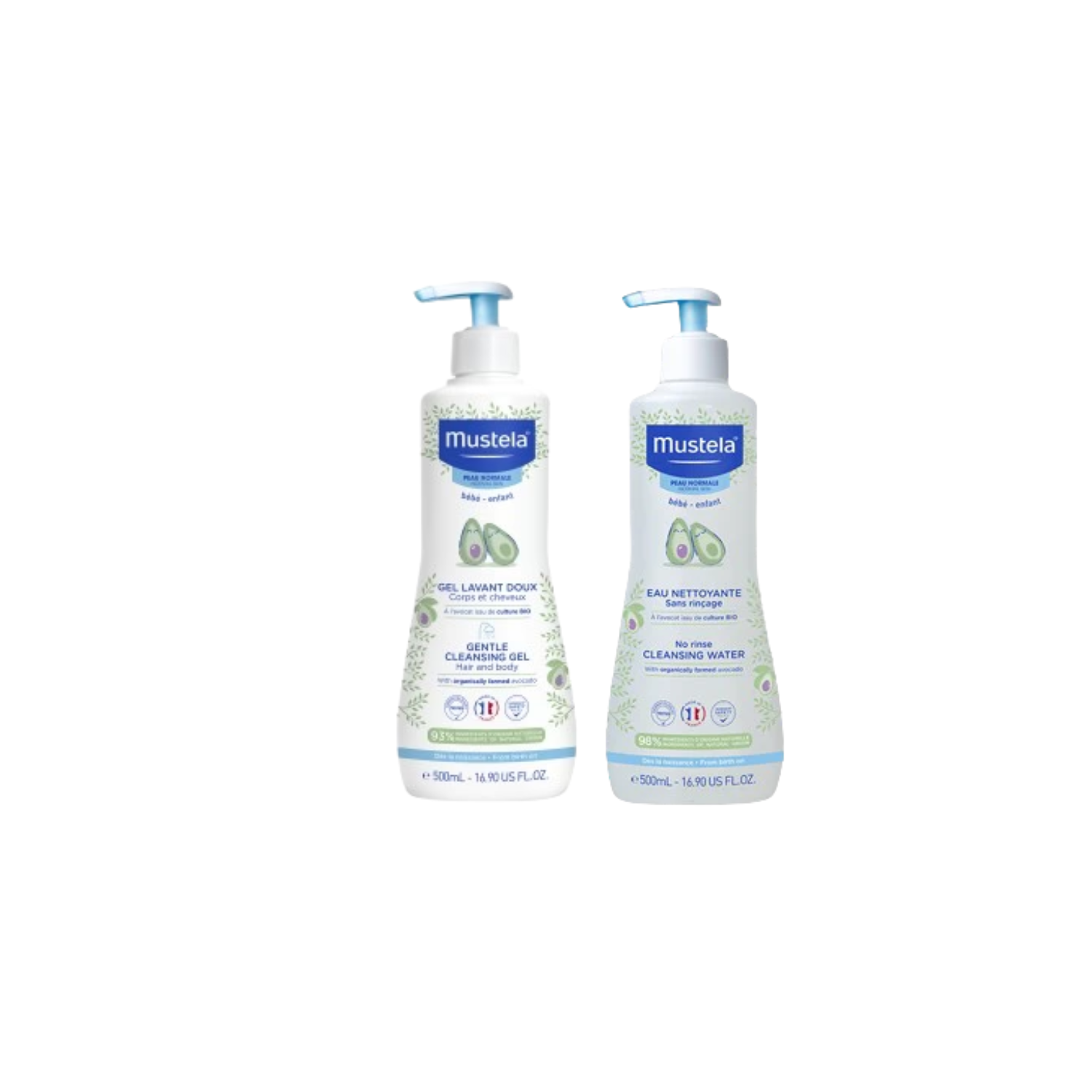 Baby Gentle Cleansing Gel Hair&Body + No Rinse Cleansing Water ...