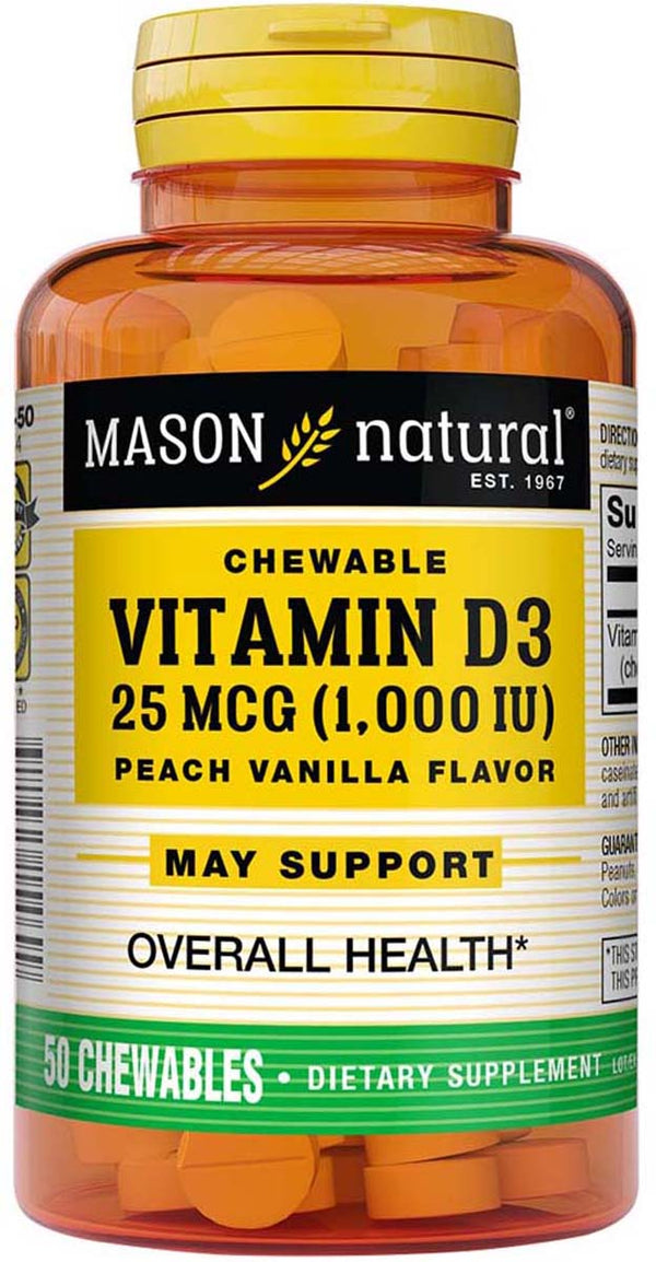 Mason Natural - Vitamin D3 1,000 Iu Chewable | Mazenonline | #1 Online ...