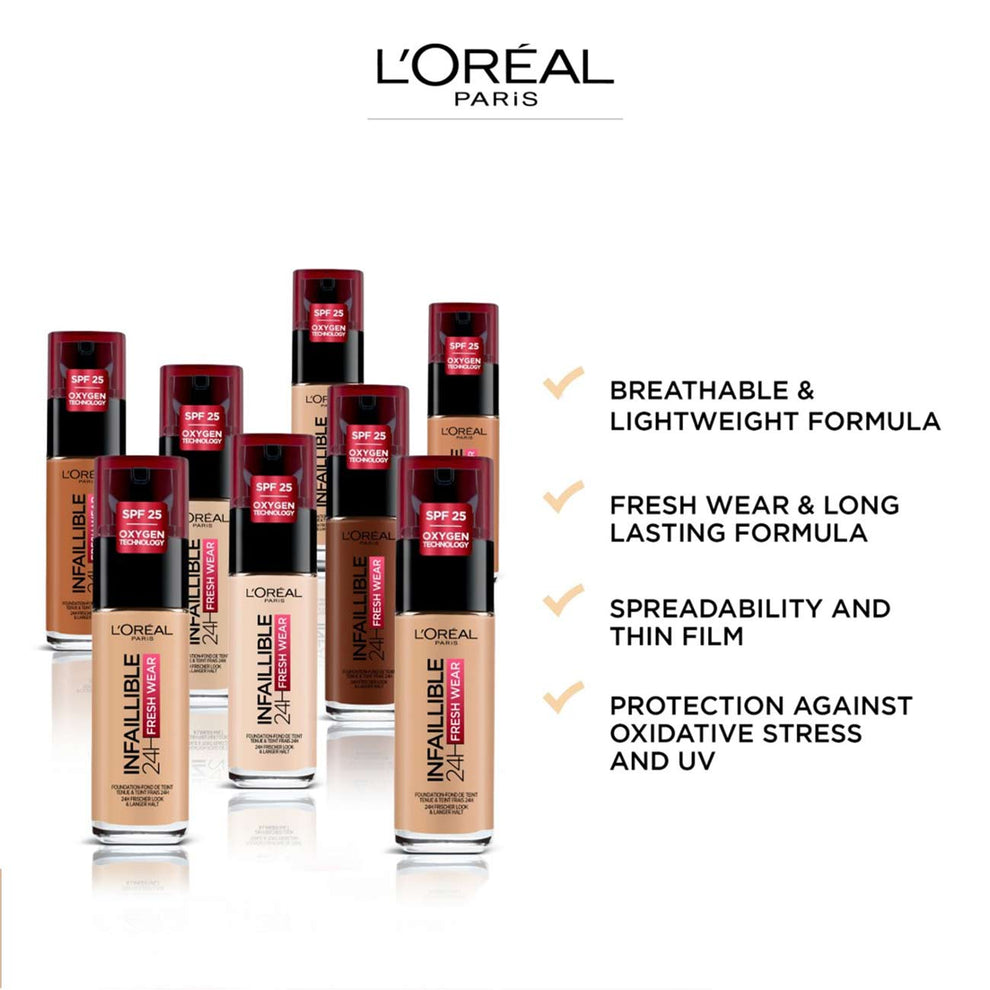 L'Oréal Paris - Infaillible 32H Freshwear Liquid Foundation Spf25 ...